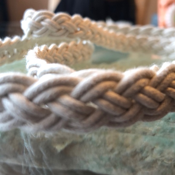 Unknown | Accessories | Braided Rope And Brown Leather Belt | Poshmark